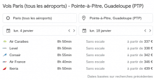 Vol Paris Pointe-a-Pitre Pas Cher | Billet dès 318€ A/R | Air Vacances